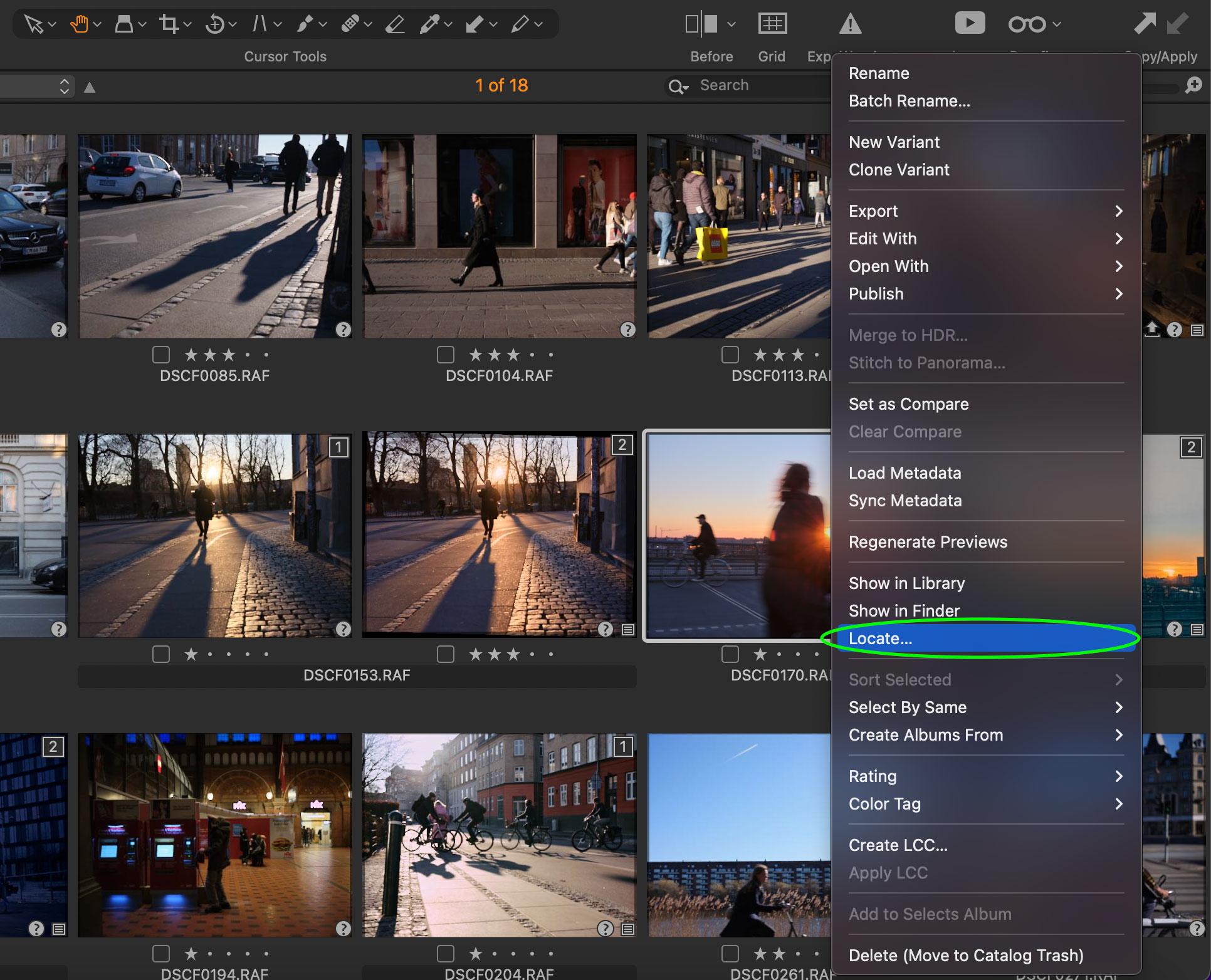 Relocating offline files catalogs in Capture One